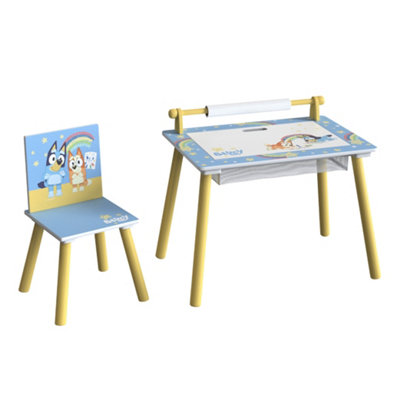 Bluey Kids Table and Chair Set - Wooden Activity Table for Toddlers