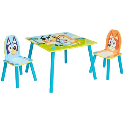 Bluey Kids Table and Chairs Set for 2, Perfect for Playtime and Activities, Table 43.5cm (H) x ...
