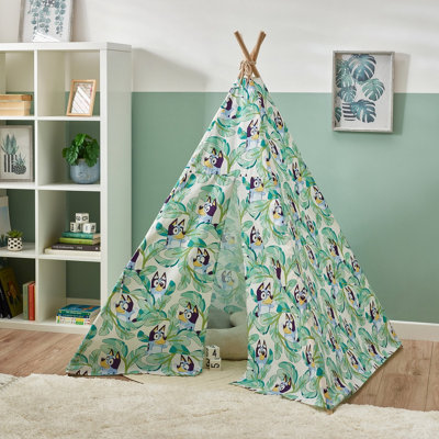 Bluey Kids Teepee Tent with Carry Bag - Easy to Assemble & Dismantle ...
