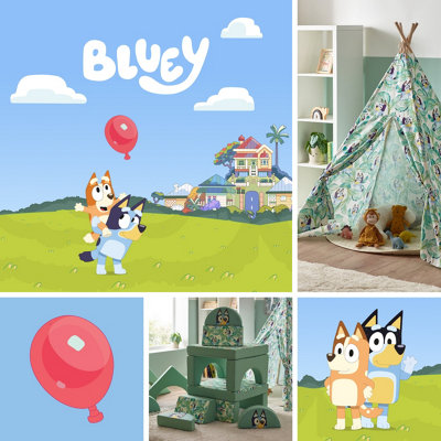 Bluey Kids Teepee Tent with Carry Bag - Easy to Assemble & Dismantle ...