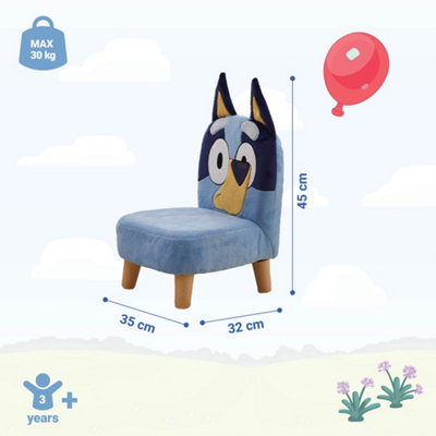 Bluey Plush Chair, Kids Upholstered Chair, Comfortable Kids Seat for ...