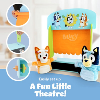 Bluey Wooden Puppet Theater Playset - FSC-Certified Wood, Eco-Friendly ...