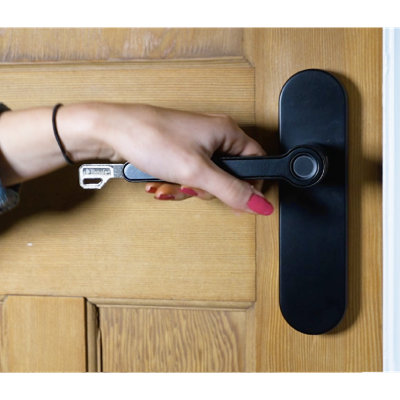 Blusafe Fingerprint Internal Door Lock, Biometric Smart Door Handle, 50 ...
