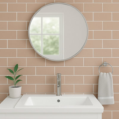 Blush Gloss Metro Tiles (1000 Pack-20 Box-20m2 Coverage)-Sink-Premium ...