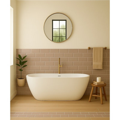 Blush Gloss Metro Tiles (250 Pack-5 Box-5m2 Coverage)-Premium Ceramic ...
