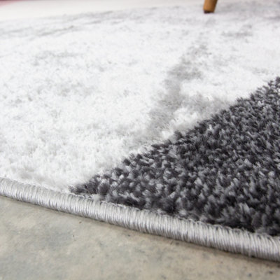 Blush Pink Grey Super Soft Abstract Geometric Area Rug 60x110cm | DIY ...