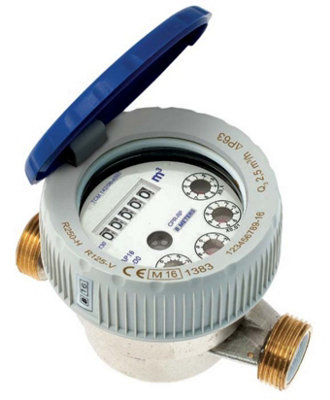 Bmeters 1/2 Inch Cold Water Flow Meter Single Jet Semi-dry Dial ...