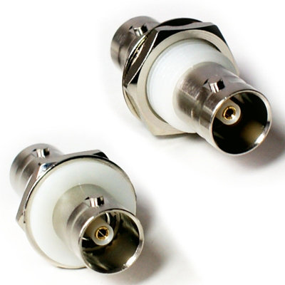 BNC Female Coupler Socket Adapter Connector Panel Mount Chassis CCTV ...