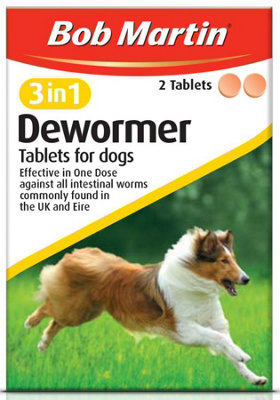 Bob Martin 3 In 1 Dewormer Upto 20kg 2 Tablets