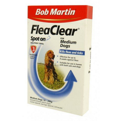 Bob Martin Flea Clear Medium Dog Spot On 3 Tube - Pack of 6