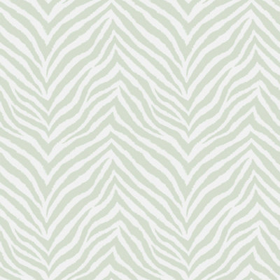 Bobbi Beck eco-friendly green zebra print wallpaper