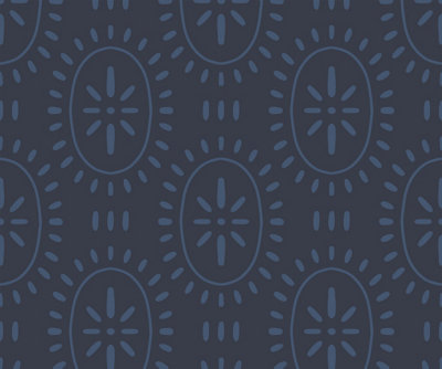 Bobbi Beck eco-friendly Navy sun motif pattern wallpaper | DIY at B&Q