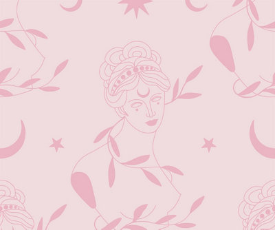 Bobbi Beck eco-friendly Pink greek motif wallpaper | DIY at B&Q