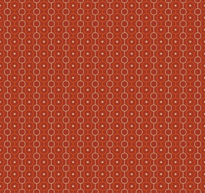 Bobbi Beck eco-friendly red retro chain wallpaper