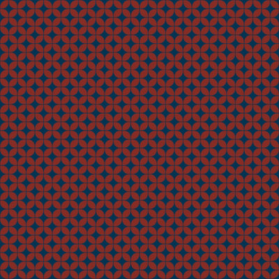 Bobbi Beck eco-friendly red retro diamond pattern wallpaper