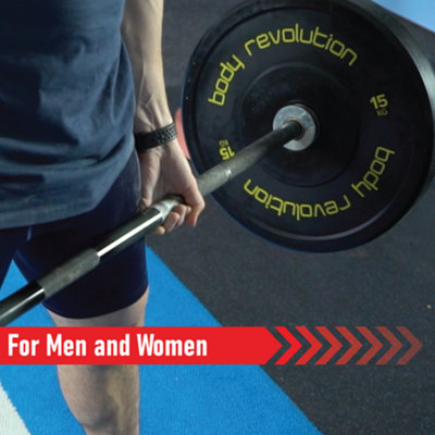 BODY REVOLUTION BLACK OLYMPIC BUMPER PLATES 30KG SET (2X5KG + 2X10KG)