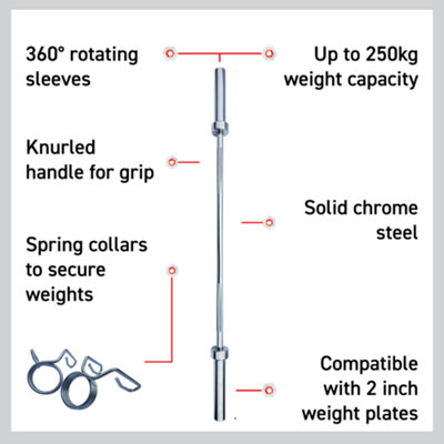 Body Revolution Olympic Barbell Bar 6ft