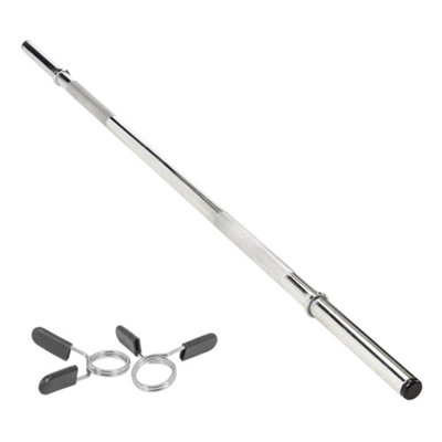 Body Revolution Straight Barbell Bar - 1" Standard 1.2m - Spinlock Collar