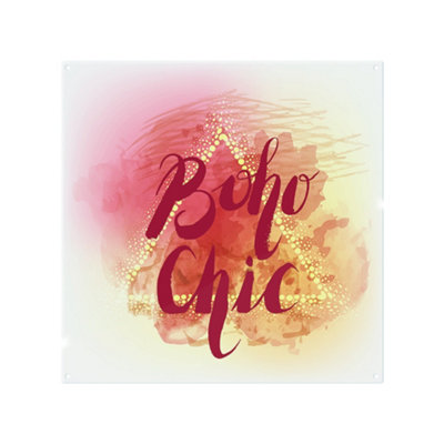 Boho Chic Lettering Splash Back designer style