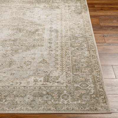 BOKA Machine Washable Traditionnal Boho Camel Area Rug 160 x 213 cm