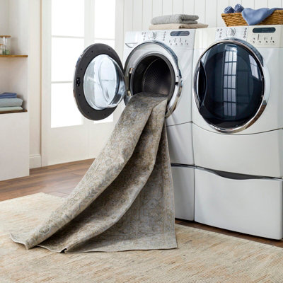 BOKA Machine Washable Traditionnal Boho Camel Area Rug 160 x 213 cm