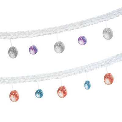 Boland Disco Ball Party Banner Multicoloured (One Size)