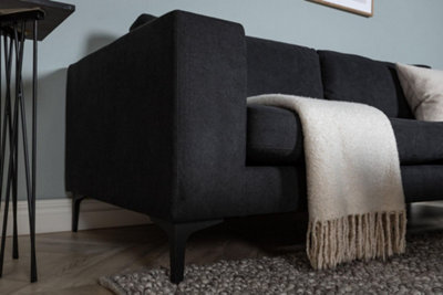 Bolero Sofa , 3,seater , Black fabric