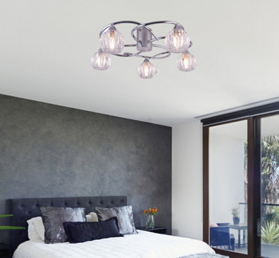 BOLLA LED 5-Lights Energy Saving LED Ceiling Light, Polished Chrome ...