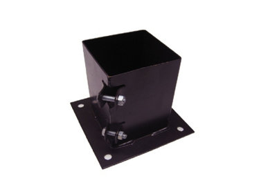 Bolt Down Fence Post Holder 4" 100MM (Bolt Grip Fencing Support Shoe)