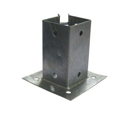 Bolt Down Fence Post Support 100MM Bolt Grip X10 (Galvanised Fencing ...