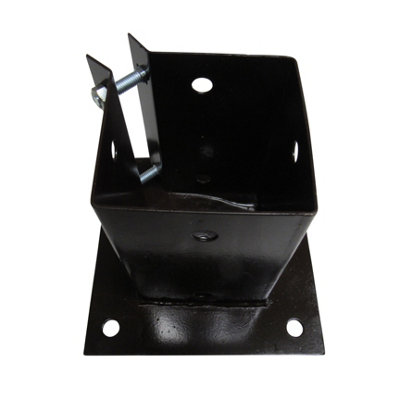 Bolt Down Fence Post Support 90MM Brown (Bolt Grip Fencing Shoe)