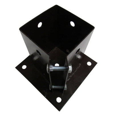 Bolt Down Fence Post Supports 6" X1 Brown (Bolt Grip Fencing Shoe)