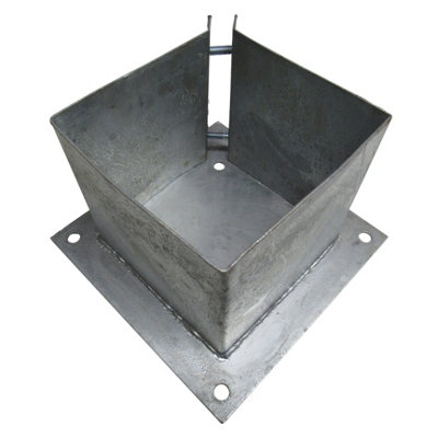 BOLT DOWN FENCE POST SUPPORTS 6" X1 GALVANISED (BOLT GRIP FENCING SHOE)
