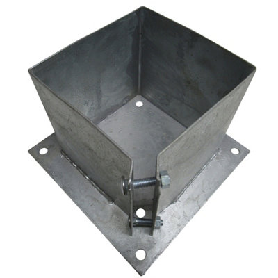 BOLT DOWN FENCE POST SUPPORTS 6" X1 GALVANISED (BOLT GRIP FENCING SHOE)