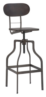 Shop Bolzano Single Vintage Kitchen Bar Stool, Steel Legs, Height ...