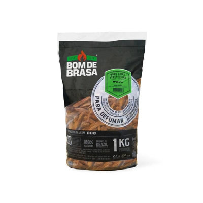 Bom De Brasa Peach Smoking Chips, 1kg - Enhance Your BBQ with Medium ...