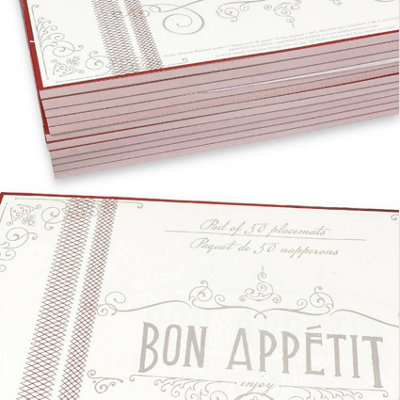 Bon Appetit Kitchen Dining Tabletop Counter Dinner Placemat Sheet Pads ...