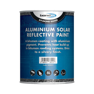 Bond It Aluminium Solar Reflective Paint - Solar Reflective Aluminium Roof Repair Bitumen Based ...