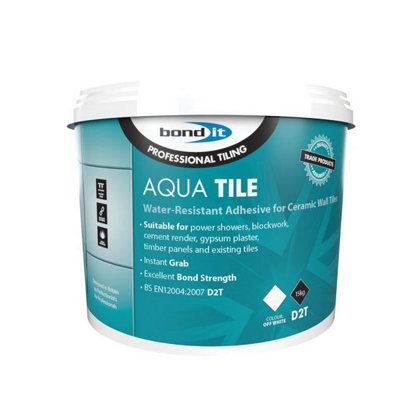 Bond It Aqua Tile D2 Waterproof Ready Mix Wall Tile Adhesive 15kg