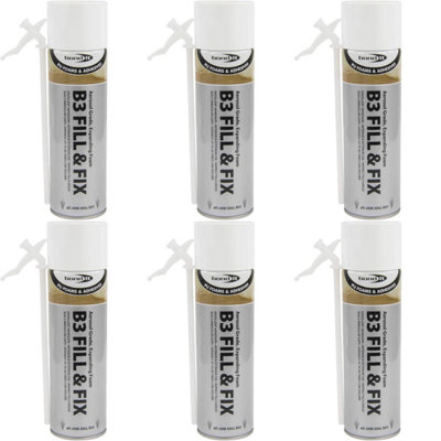 Bond it B3 Expanding Foam Filler Sealer Bonder Fixer 500ML BDFIX500(N) (Pack of 6) | DIY at B&Q