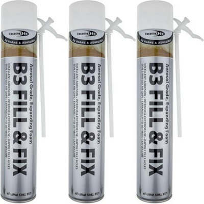 Bond It B3 expanding foam Grade 750ML (Pack of 3) at B&Q