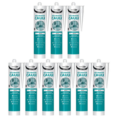 Bond It CAULK-MATE Decorators Filler - 9x White, 285ml - Crack & Gap ...