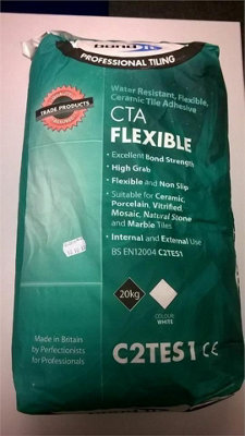 Bond It CTA Flexible Tile Adhesive White Cement Ceramic Floor Wall Non ...