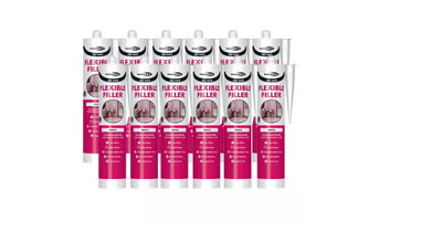 Bond It Dec Mate Decorators Caulk Flexible Filler White 310ml Pack of 12