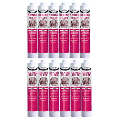 Bond It DEC-MATE Flexible Decorators Caulk - 12x White, 350ml EU4 ...