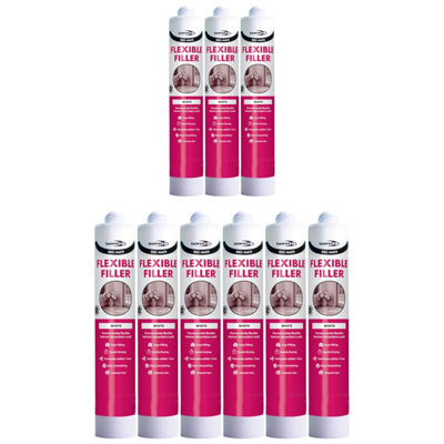 Bond It DEC-MATE Flexible Decorators Caulk - 9x White, 350ml EU4 ...