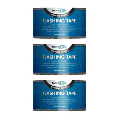 Bond-It Flashing Tape 100mm x 10m - Pack of 3 | DIY at B&Q