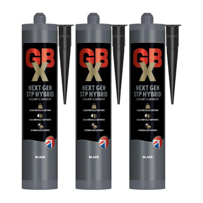 Bond It GBX Sealant & Adhesive - 3x Black, 290ml - Next Gen STP Hybrid ...