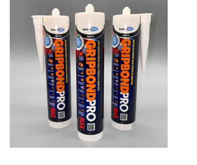 Bond It Gripbond Pro Max Adhesive White 310ml Pack of 3