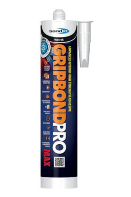 Bond It Gripbond Pro Max White 285ml Pack of 9 Grab Adhesive Instant ...